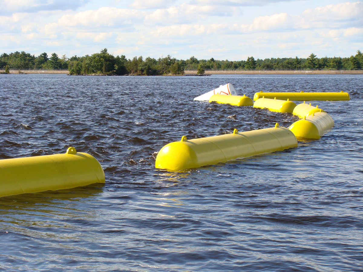 Tailrace Safety Boom at Chats Falls GS | Geniglace