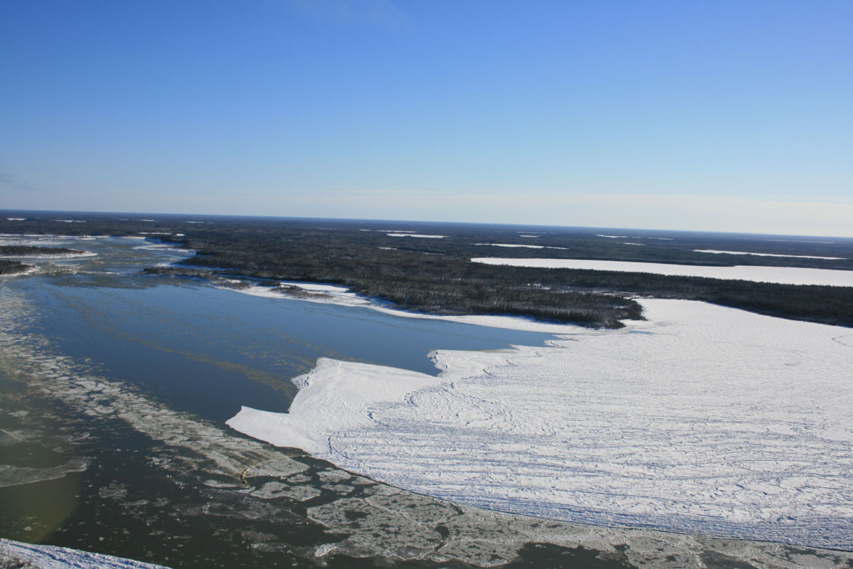 Ice Boom In Nelson River | Geniglace